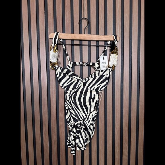 Same Los Angeles | Swim | New Same La Swimsuit Xs Black White Zebra Art ...